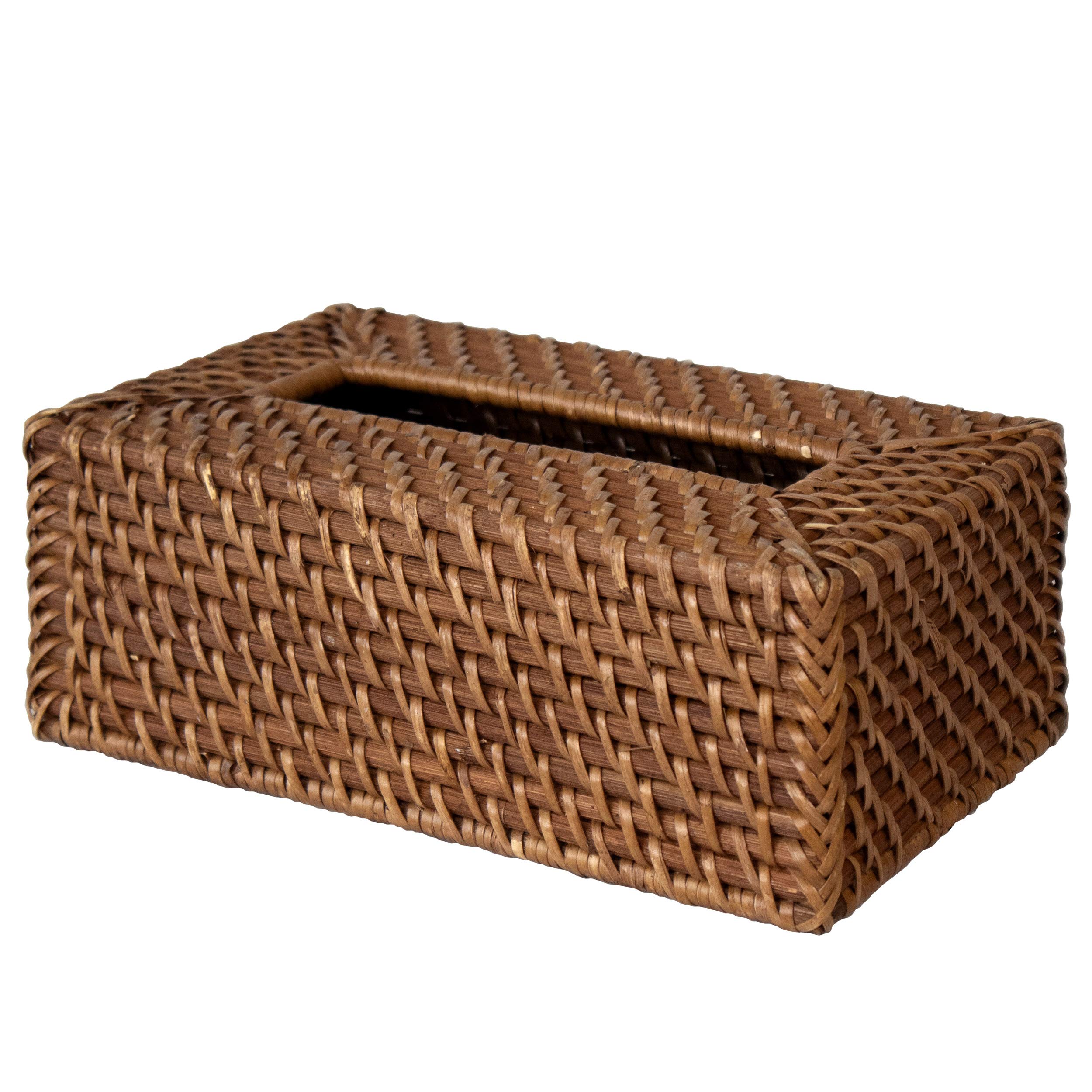 Amazon.com: Rectangular Rattan Woven Tissue Box Cover Holder | Handmade ...