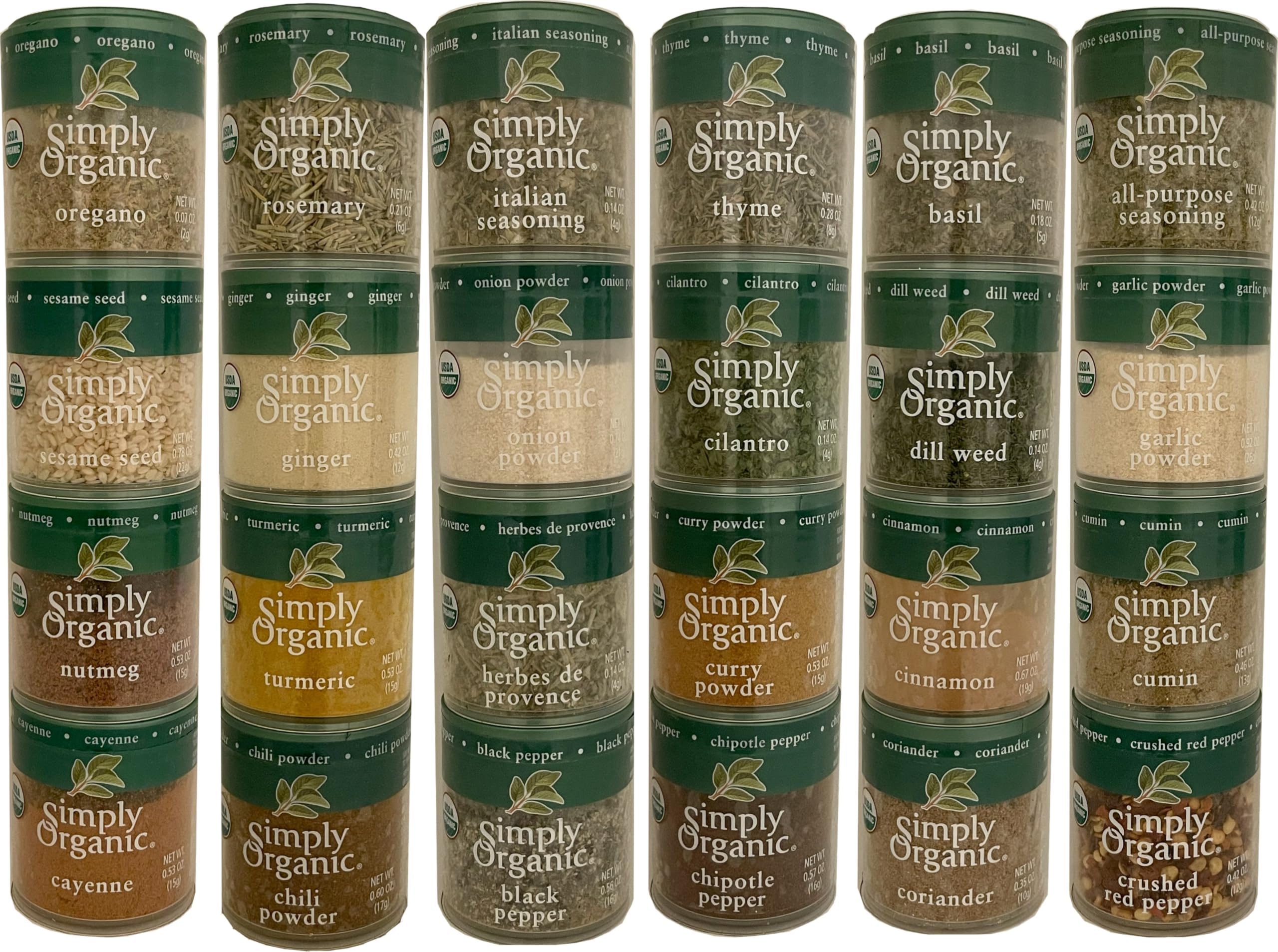 Amazon.com : Generic Simply Organic mini Spices Gift Set (24 FLAVORS ...