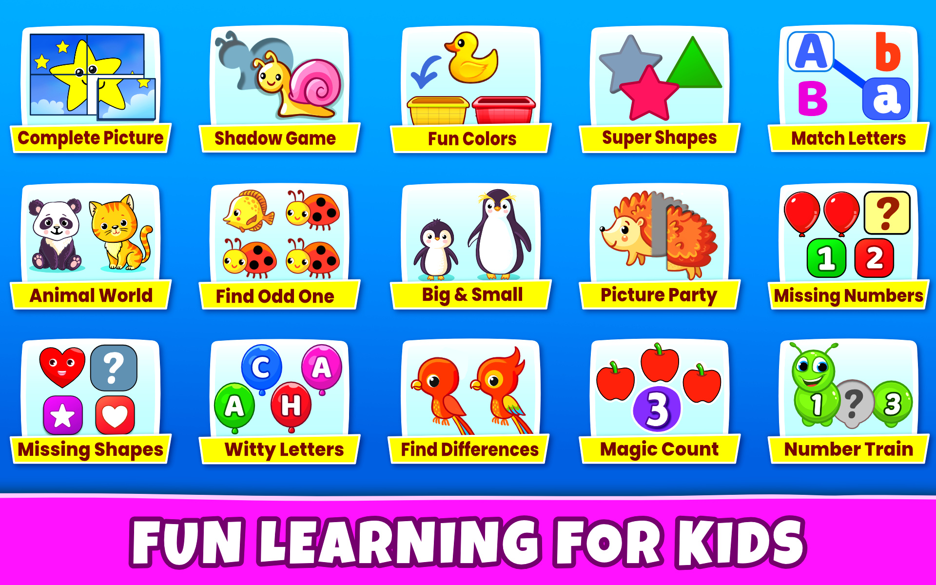 Kids Games: Learn Colors, Math, Number Counting, Puzzles & More For ...