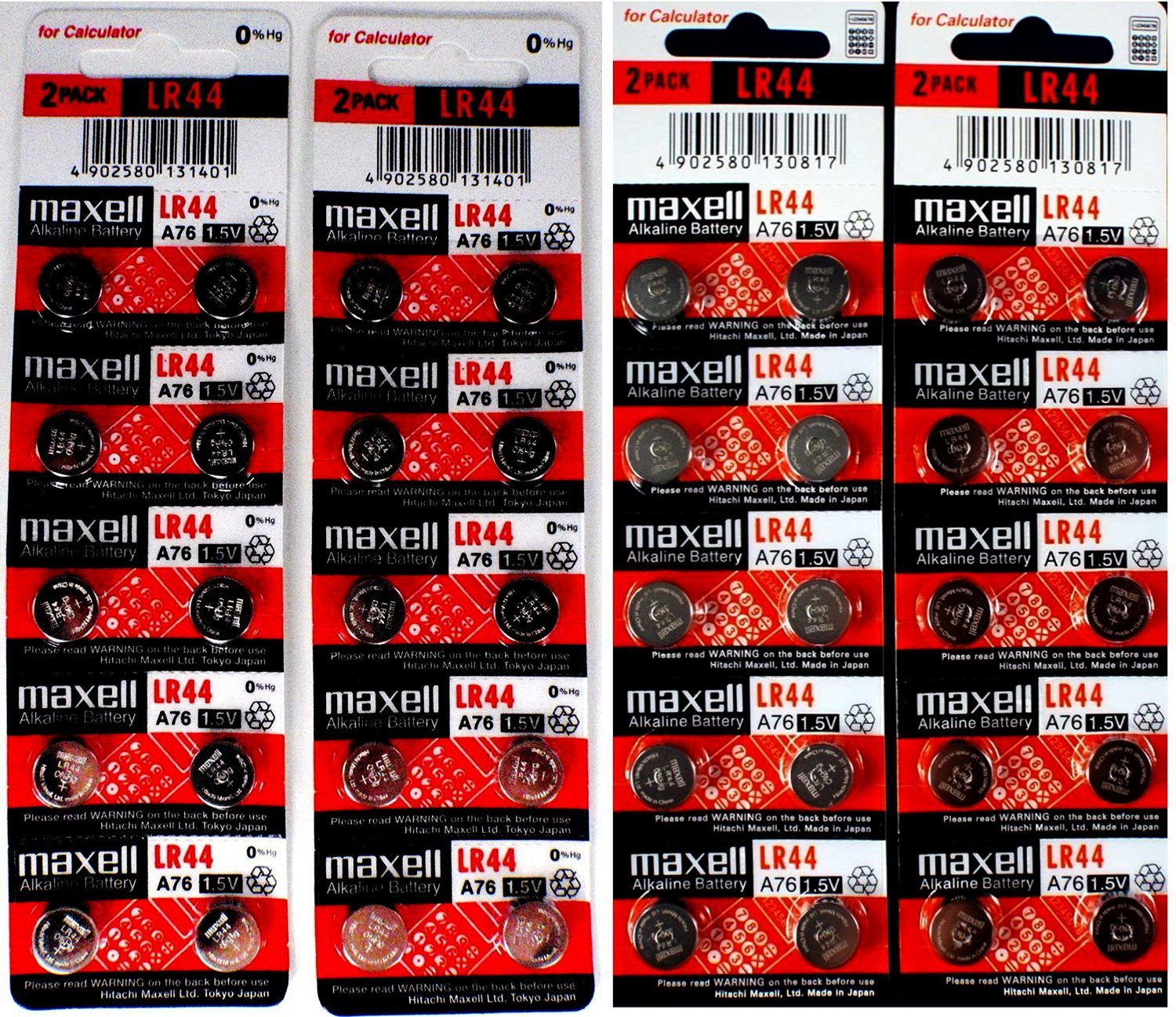 Buy Maxell LR44, Alkaline Button Cell Battery, New Model, Mercury Free ...