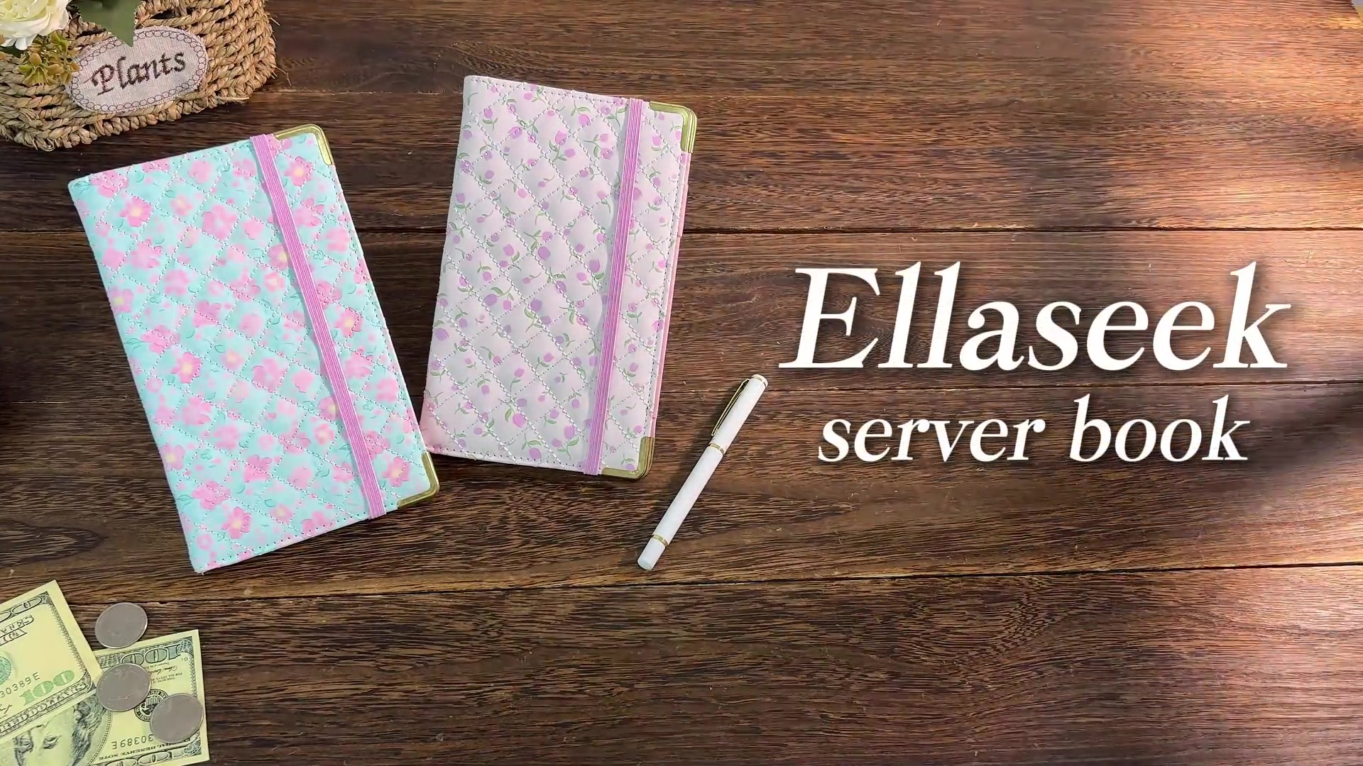 Watch EllaSeek Waitress Server Books, PU Leather Server Book on Amazon Live