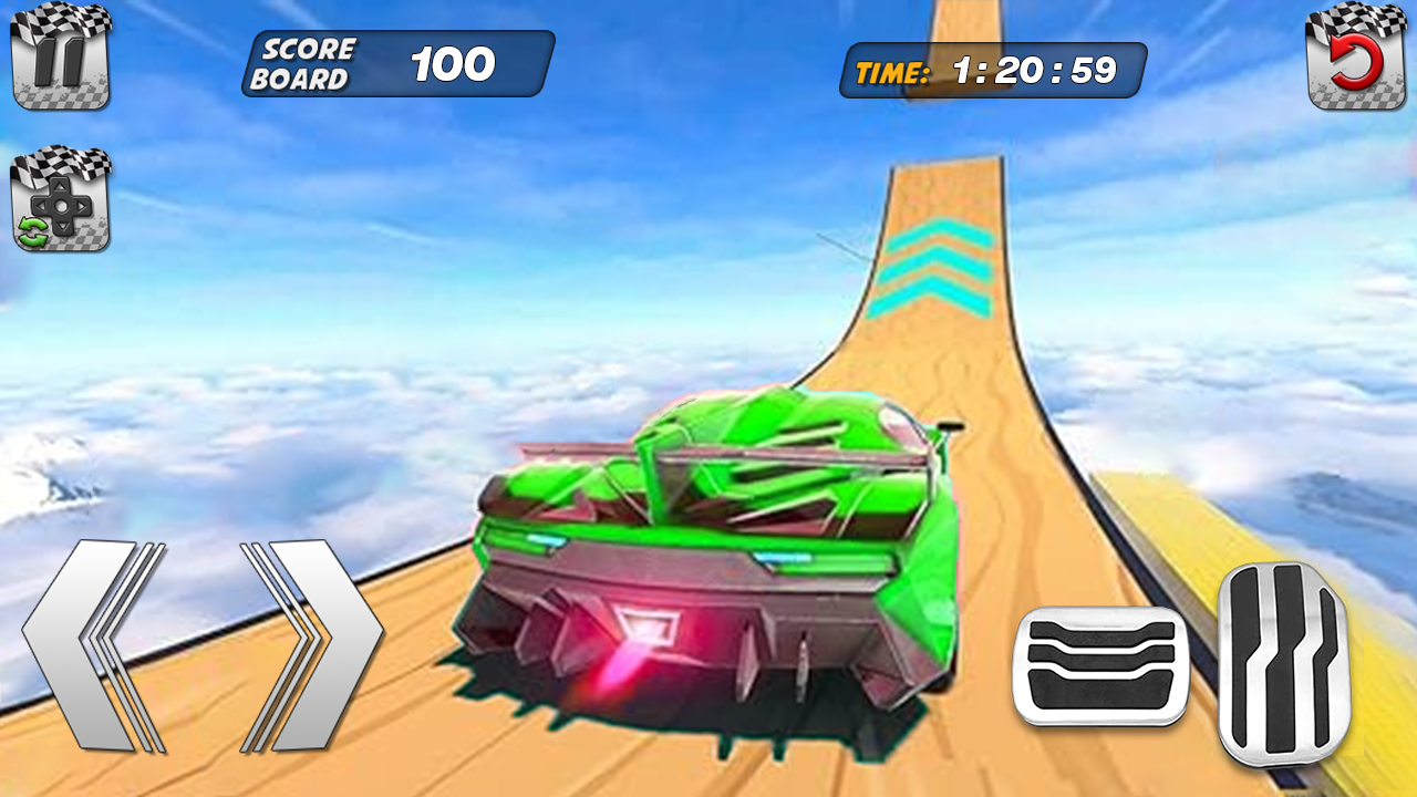 Impossible Mega Ramp Extreme Car Stunts - Gt Car Racing Games - Mega ...