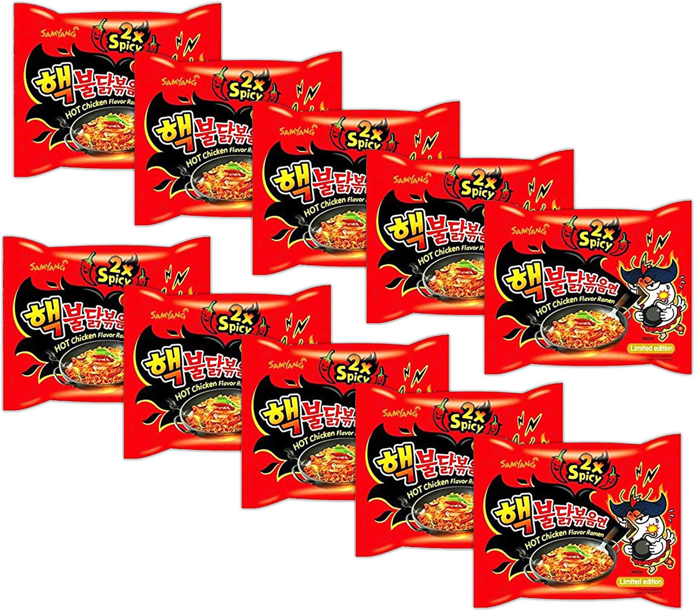 Amazon.com : Samyang Buldak Spicy Ramen, Hot Chicken Ramen, Korean Stir ...