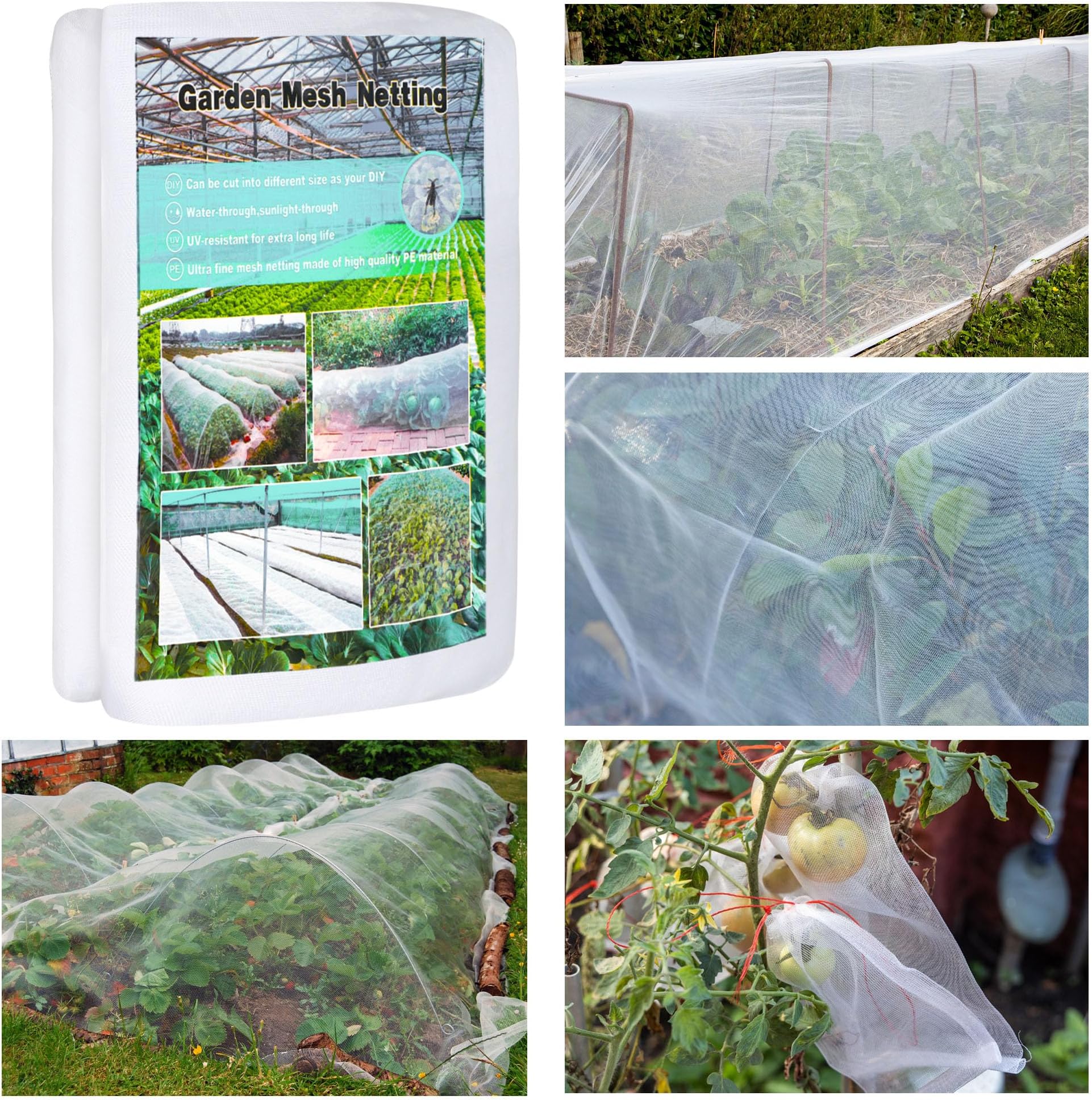 Amazon.com : Garden Netting 10 x 40 Feet Ultra Fine Mesh Plant Cover ...