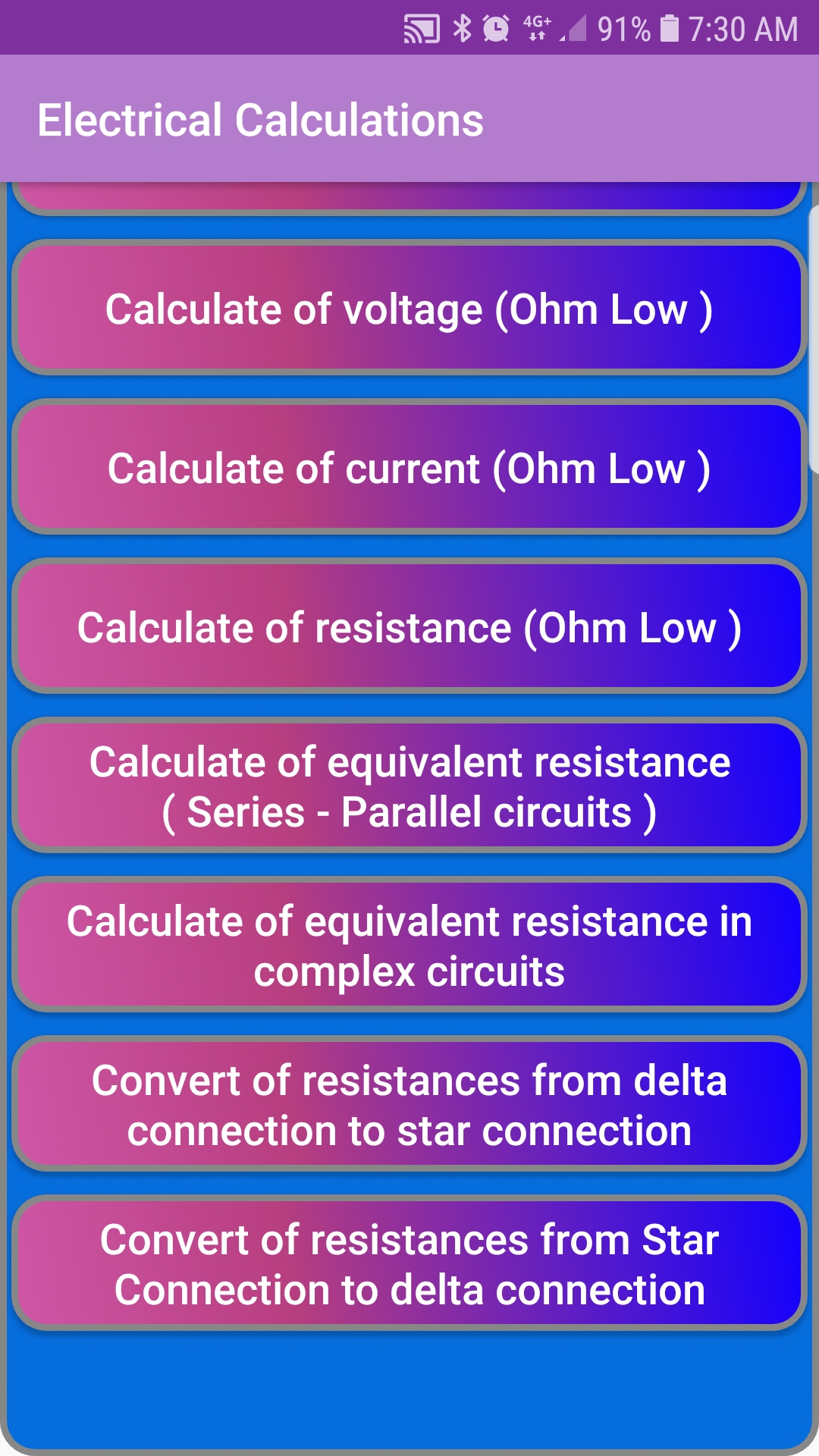 Electrical Calculations - App on Amazon Appstore