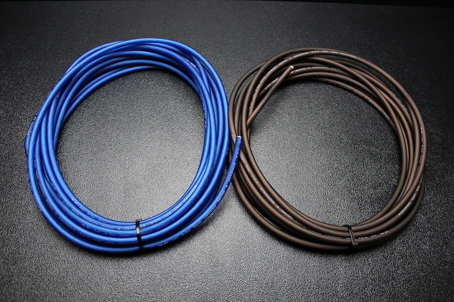 8 Gauge Wire 50 FT Blue 50FT Black Superflex Stranded Power Ground ...