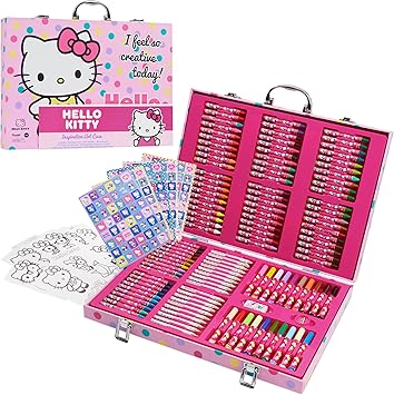 Amazon.com: Hello Kitty Colored Pencils Art Supplies Drawing Kit School ...