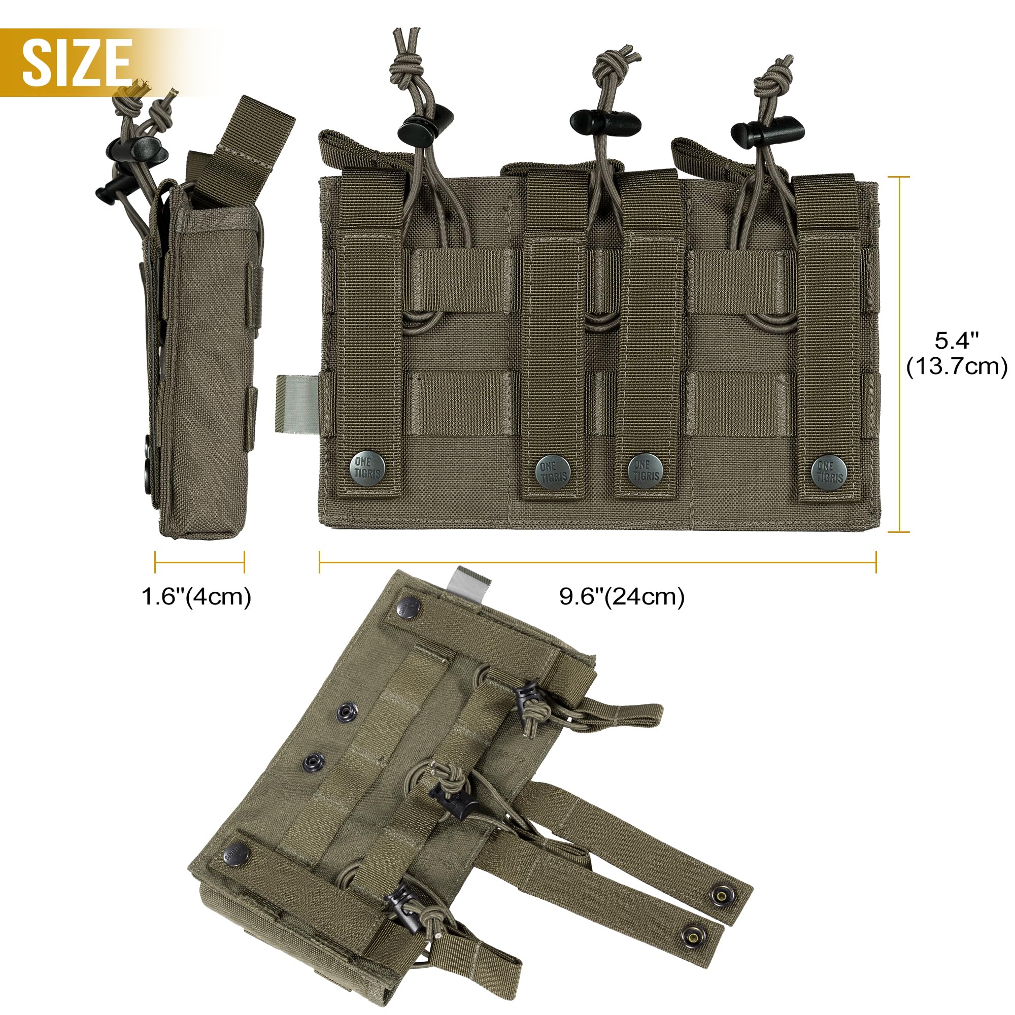 Snapklik.com : OneTigris Tactical MOLLE Mag Pouch - Triple 5.56 ...