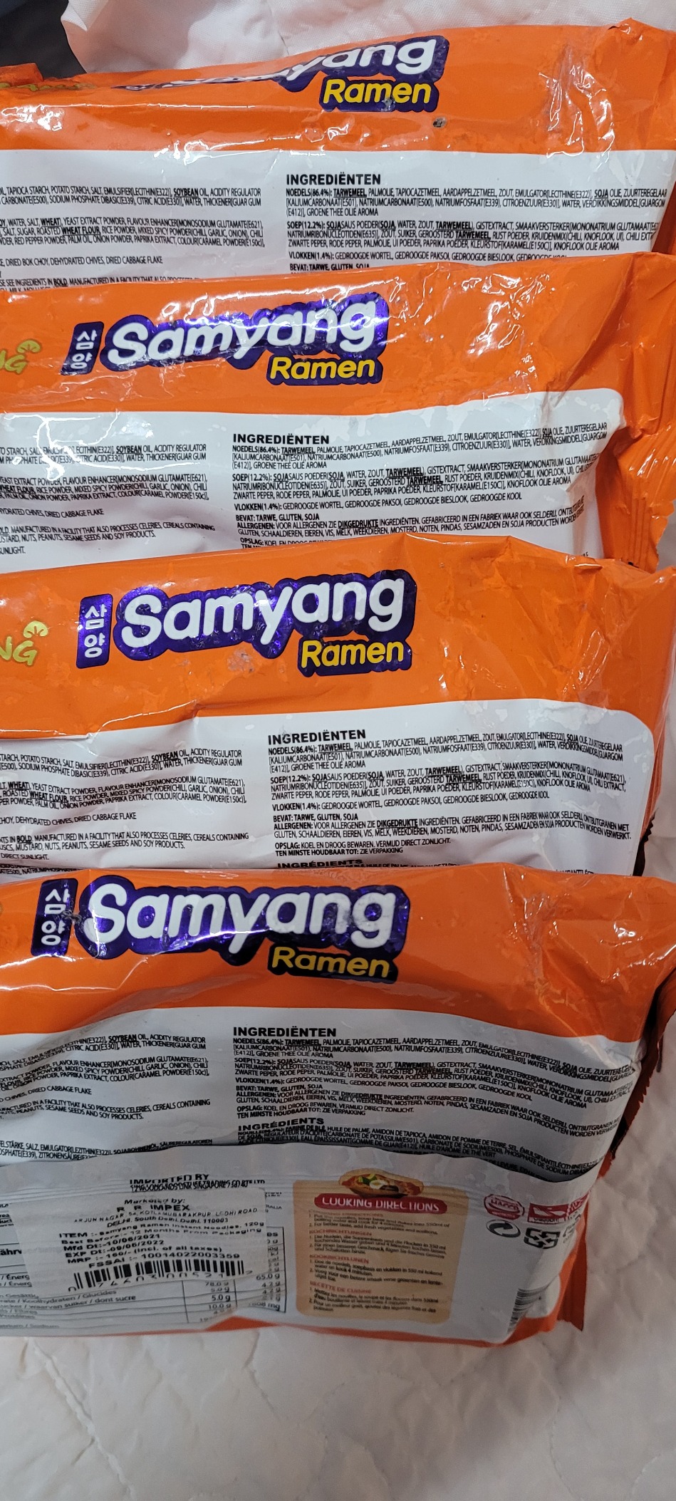 Samyang Ramen Instant Noodles, 120g (Pack of 5) Pouch, 550 g (40-226 ...