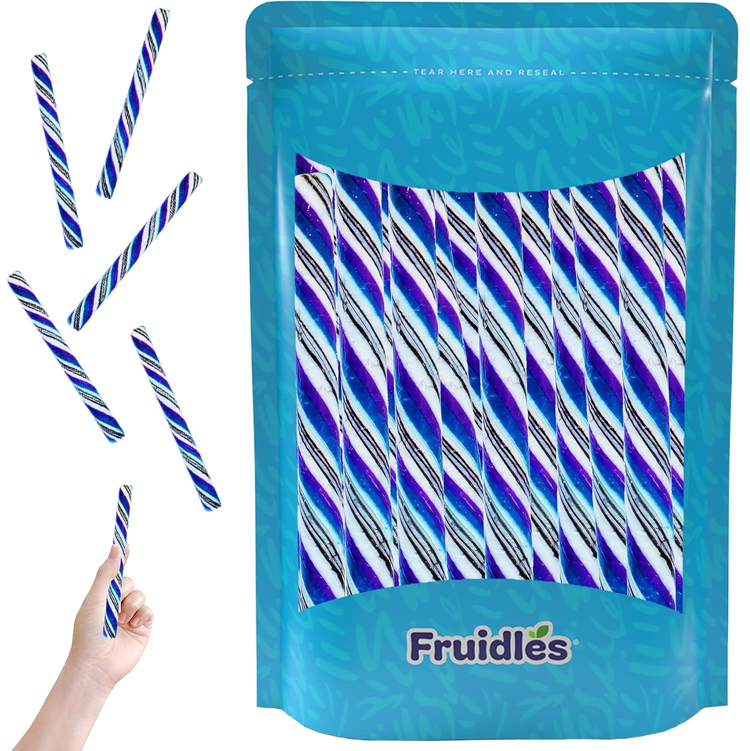 Amazon.com : Fruidles Swirl Candy Cane Sticks Suckers, Old-Fashioned ...