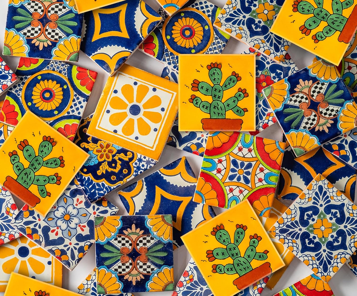 The Woody Backyard | Mexican Talavera Tile 4x4 Inches 40 Pieces ...