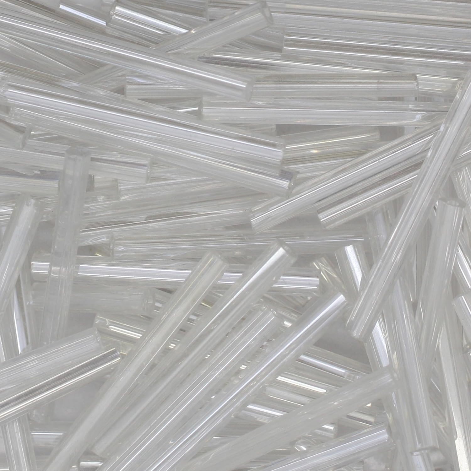 Amazon.com: Crystal Shiny Luster Transparent Bugle Beads Czech Glass ...