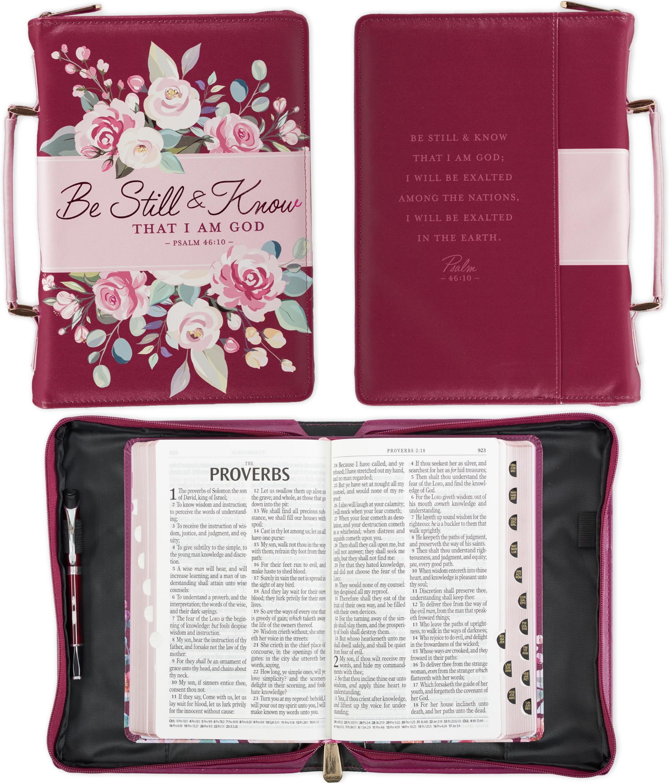Amazon.com: Christian Art Gifts Fashion Vegan Leather Bible Cover for ...