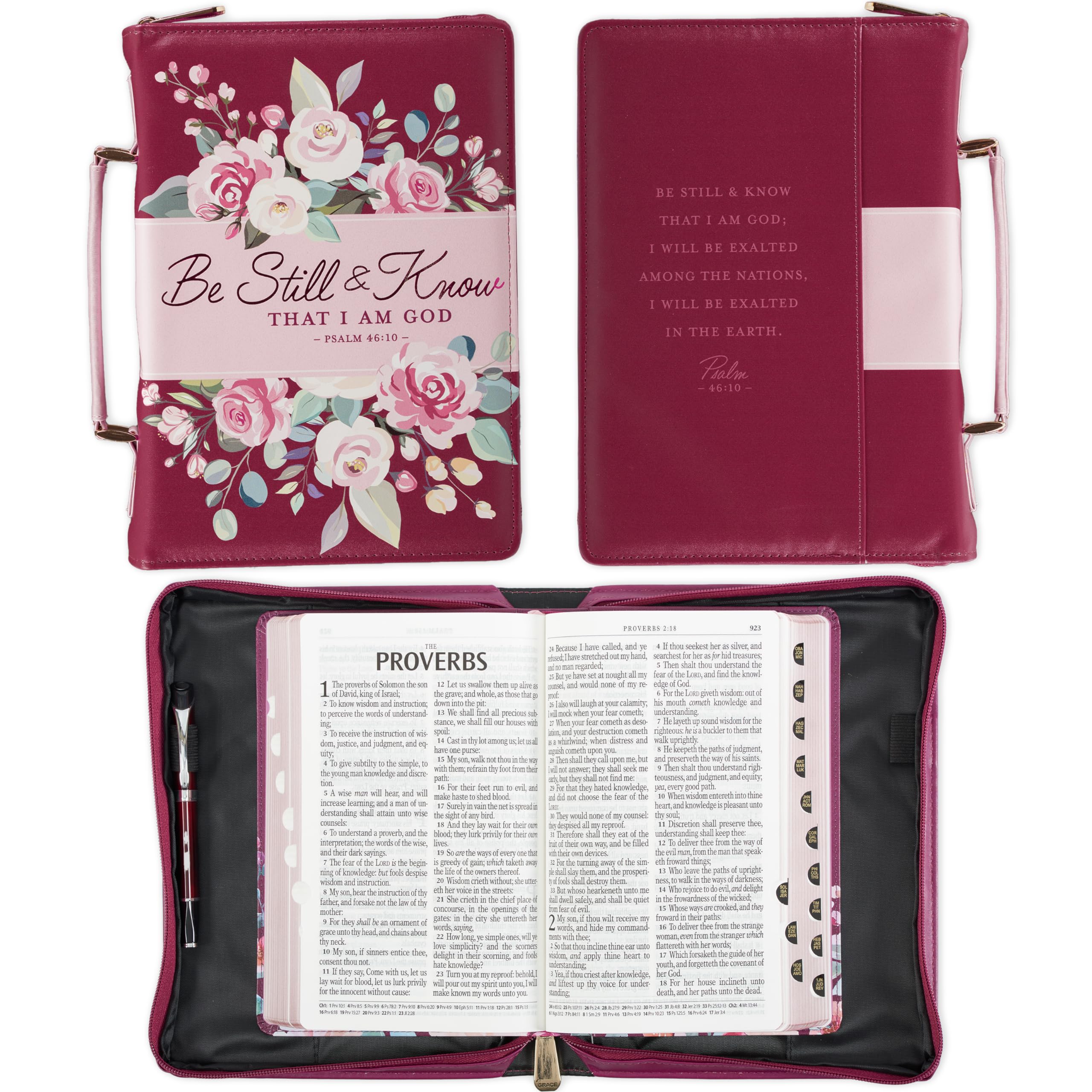 Amazon.com: Christian Art Gifts Fashion Vegan Leather Bible Cover for ...