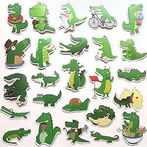 Cute Alligator Sticker Green Alligator Decals Funny Gator Stickers for ...