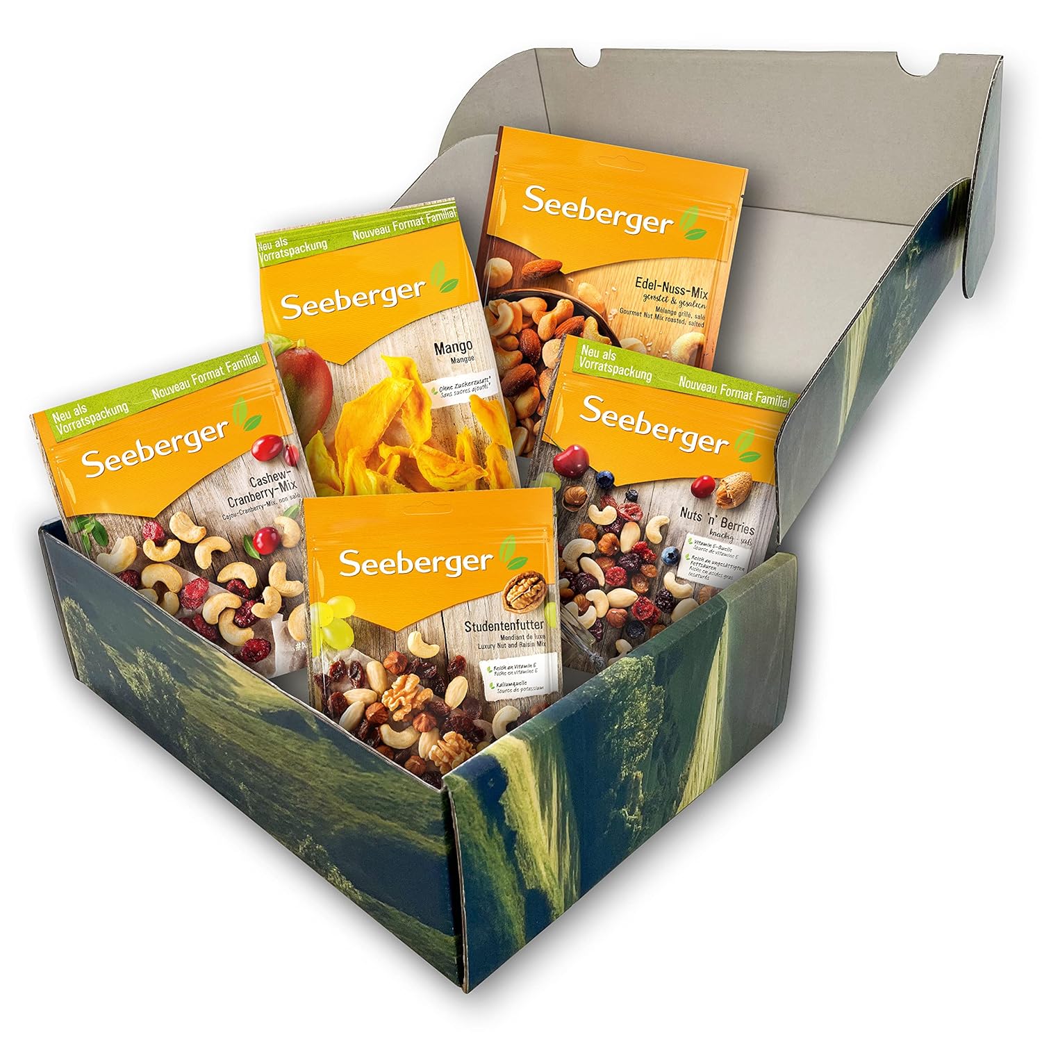 Seeberger XXL-Markenbox, Box mit 5 leckeren Snacks im Großformat ...