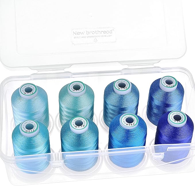 Amazon.com: New brothread - 15 Options - 8 Snap Spools of 1000m Each ...