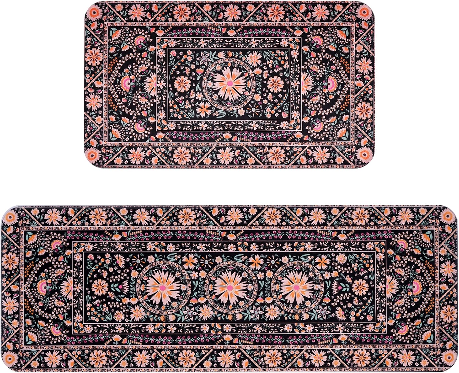 Amazon.com: BLEUM CADE Boho Kitchen Rugs Set of 2 Bohemian Kitchen Rugs ...