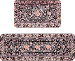 Amazon.com: BLEUM CADE Boho Kitchen Rugs Set of 2 Bohemian Kitchen Rugs ...