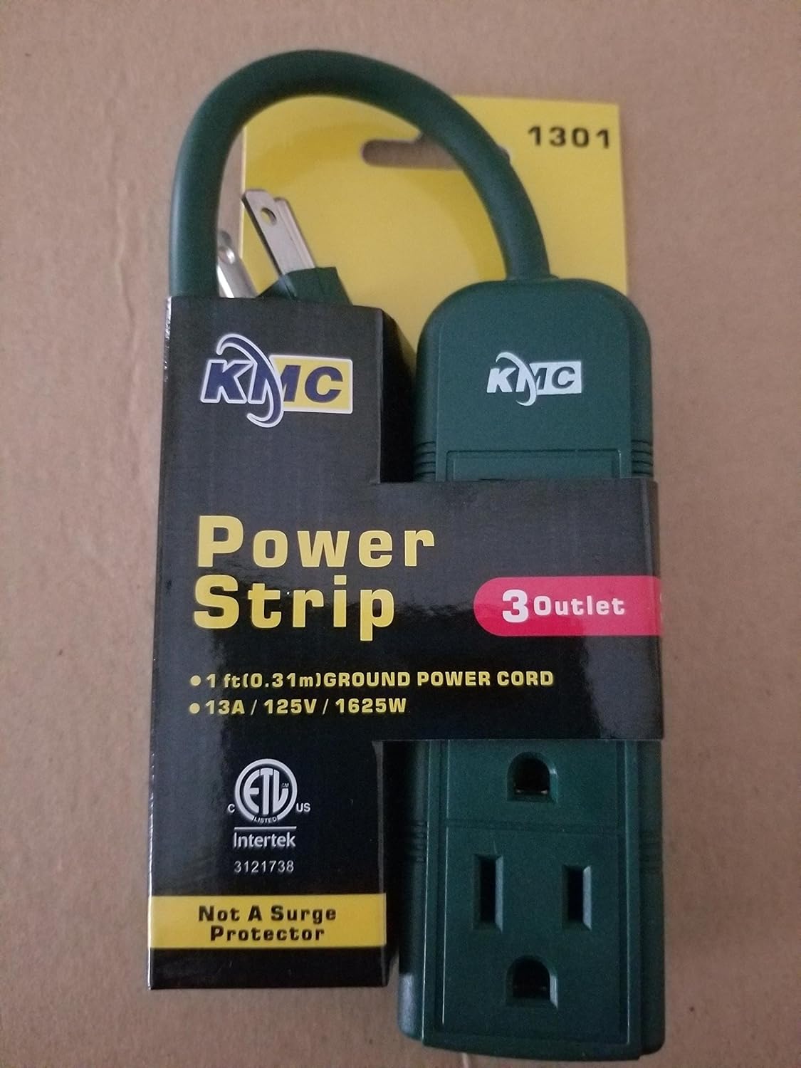 Amazon.com: KMC Intertek 3 Outlet Power Strip (Green) : Electronics