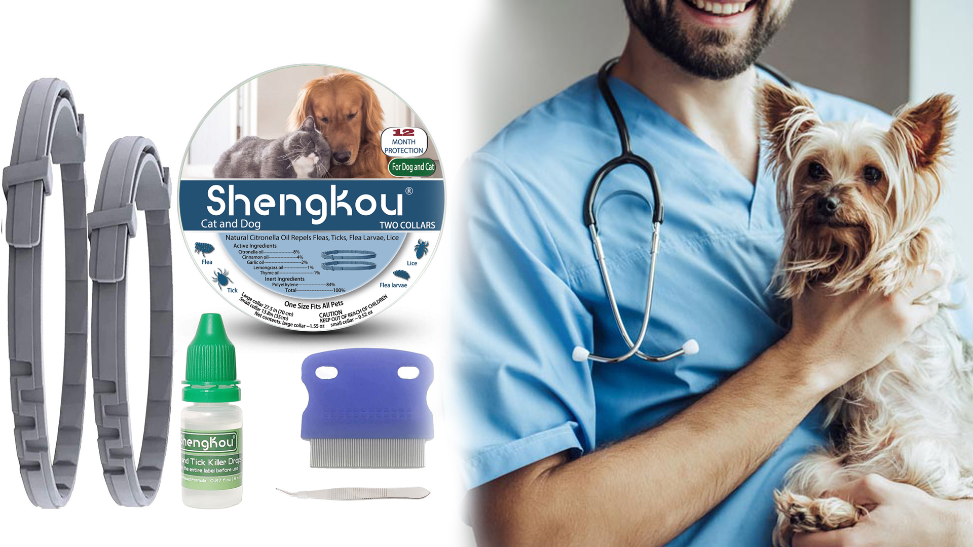 Watch ShengKou Flea Collar for Pet and Treatment Prevention Drop on ...