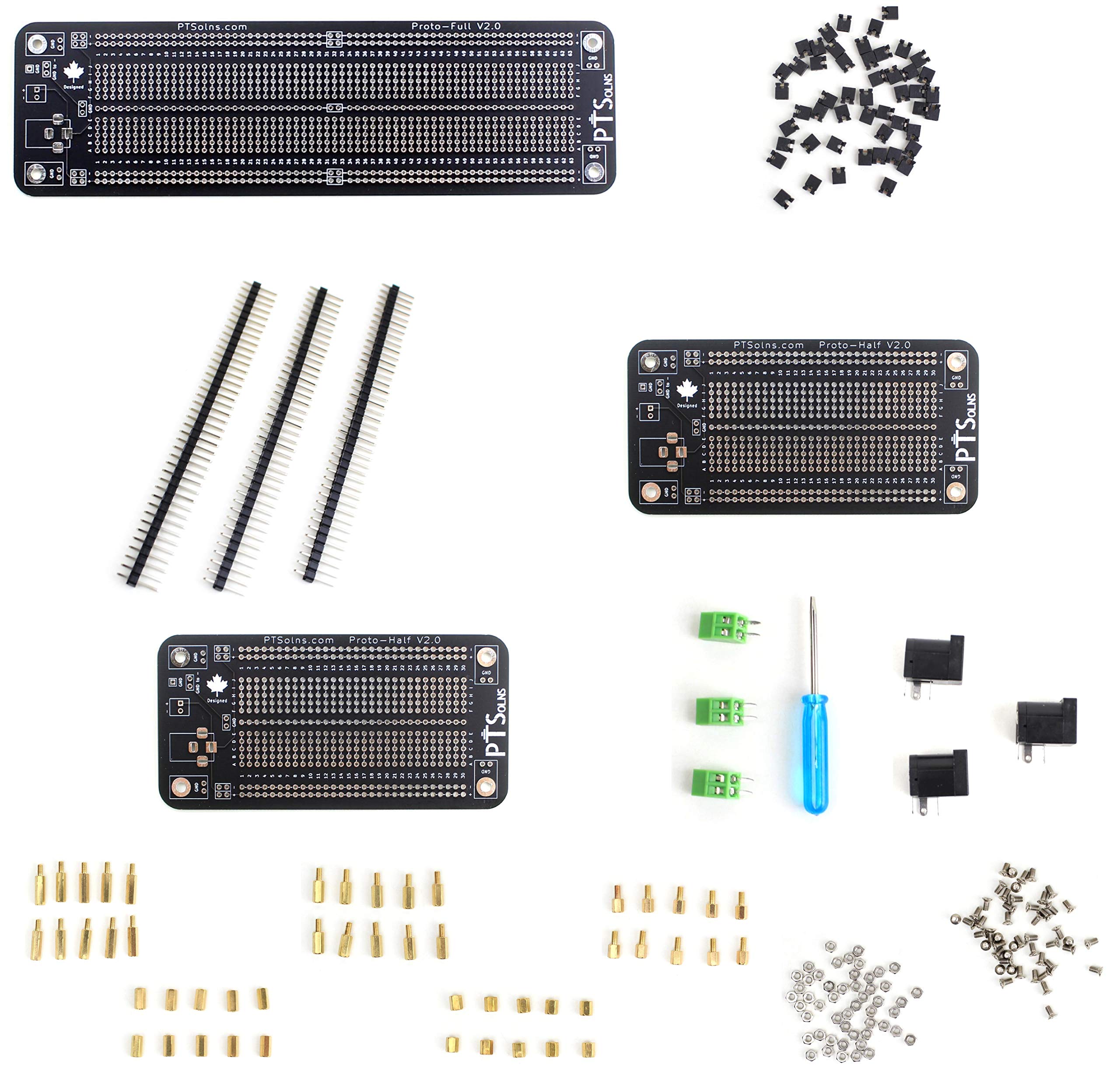 Buy PTSolns Prototyping Solderable Breadboard PCB Kit (Proto Mix Deluxe ...