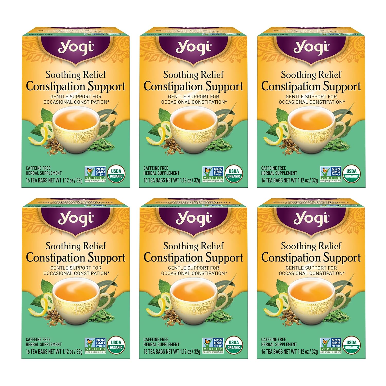 Amazon.com : Yogi Tea Soothing Relief Constipation Support - Tea with ...