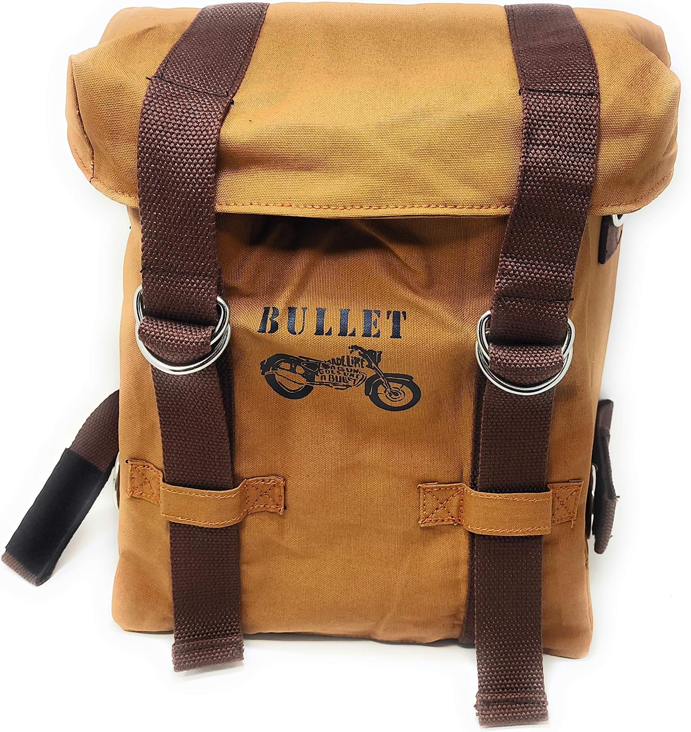 Thar Lion 12" Side Bag For Bike - Premium Brown Leather Saddle Bag ...