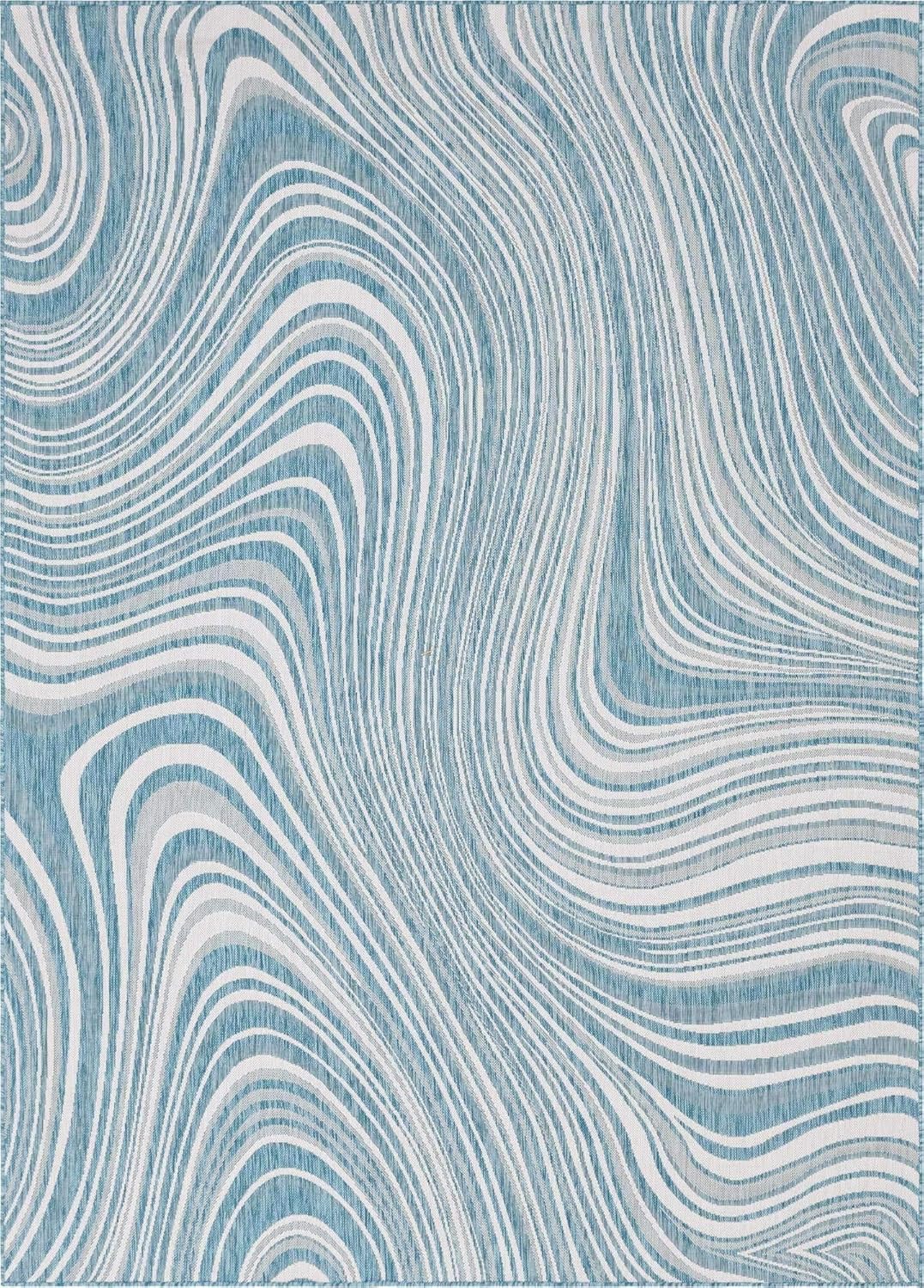 Amazon.com: Unique Loom Outdoor Modern Collection Area Rug - Pool (8' x ...