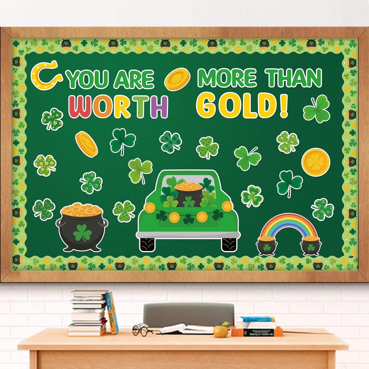 Amazon.com : CPicdn 128Pcs St. Patrick's Day Bulletin Board Classroom ...