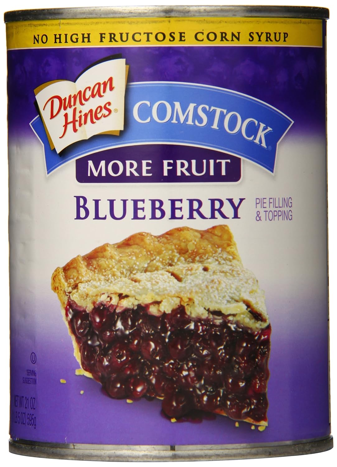 Amazon.com : Comstock More Fruit Pie Filling & Topping, Blueberry, 21 ...