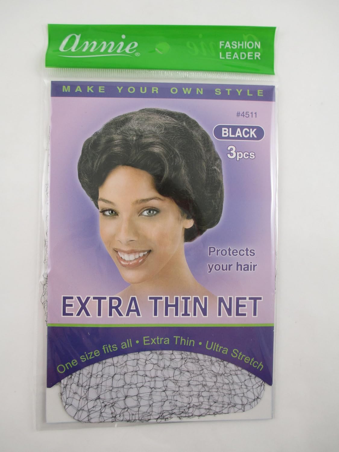 Amazon.com : Annie Extra Thin Net 3 pcs Black : Science Lab Hairnets ...
