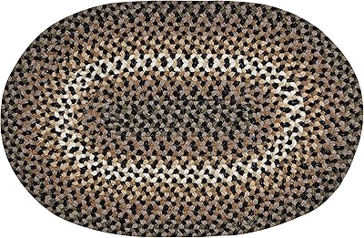 Amazon.com: Earth Rugs C-9-93 Black and Tan 20x30 Oval Braided Rug, 20 ...