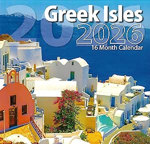 2026 Greek Isles Full Size Wall Calendar for Planning, Scheduling, and ...