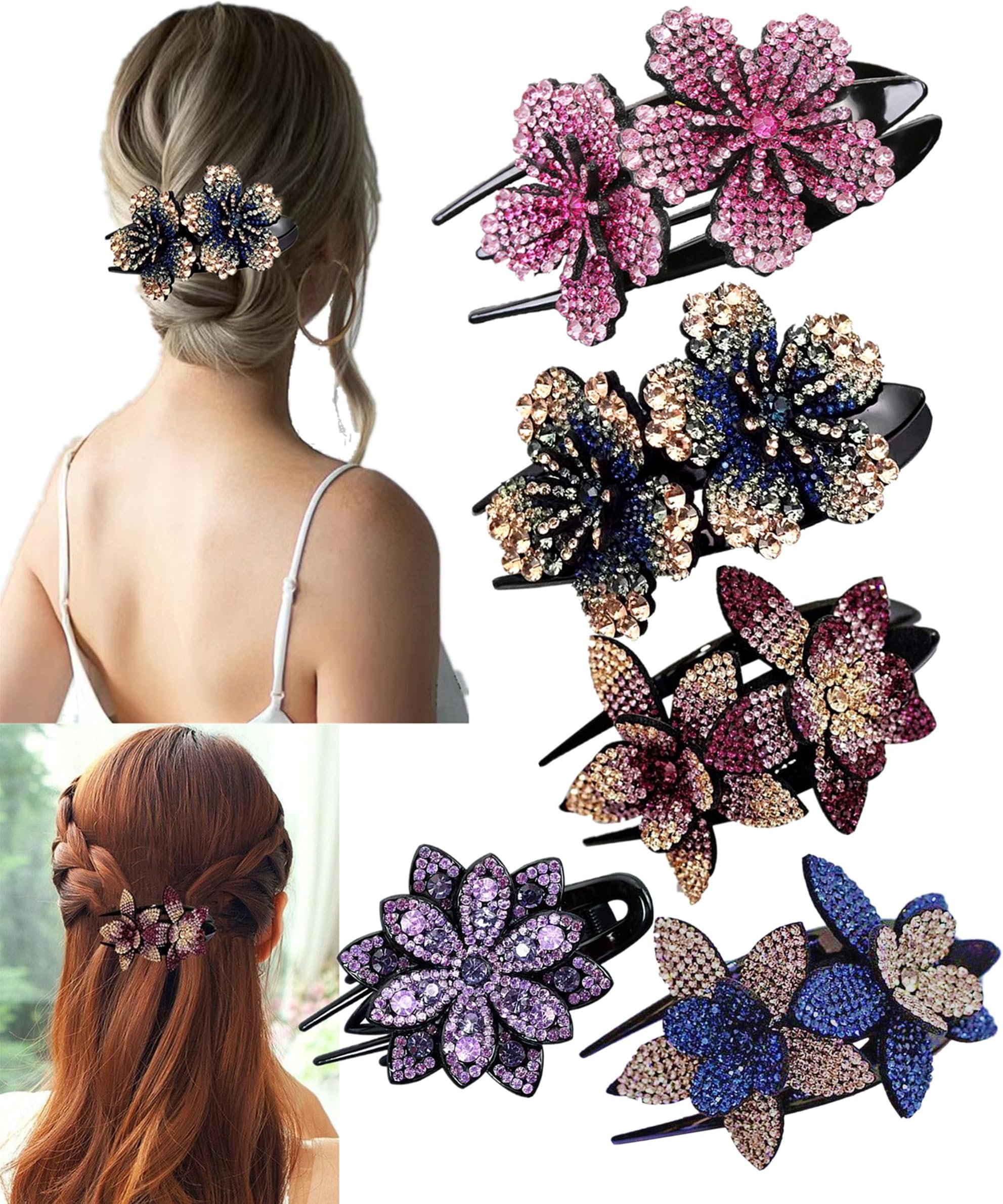 Amazon.com : Copper Wire Hand-woven Hair Accessories - Elegant Flower ...