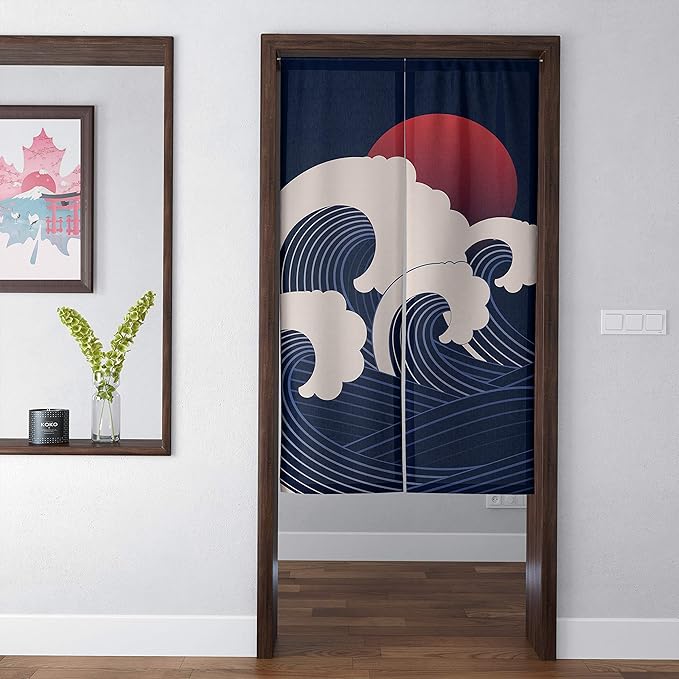 Amazon.com: Spanker Space Navy Blue Japanese Asian The Great Wave Off ...