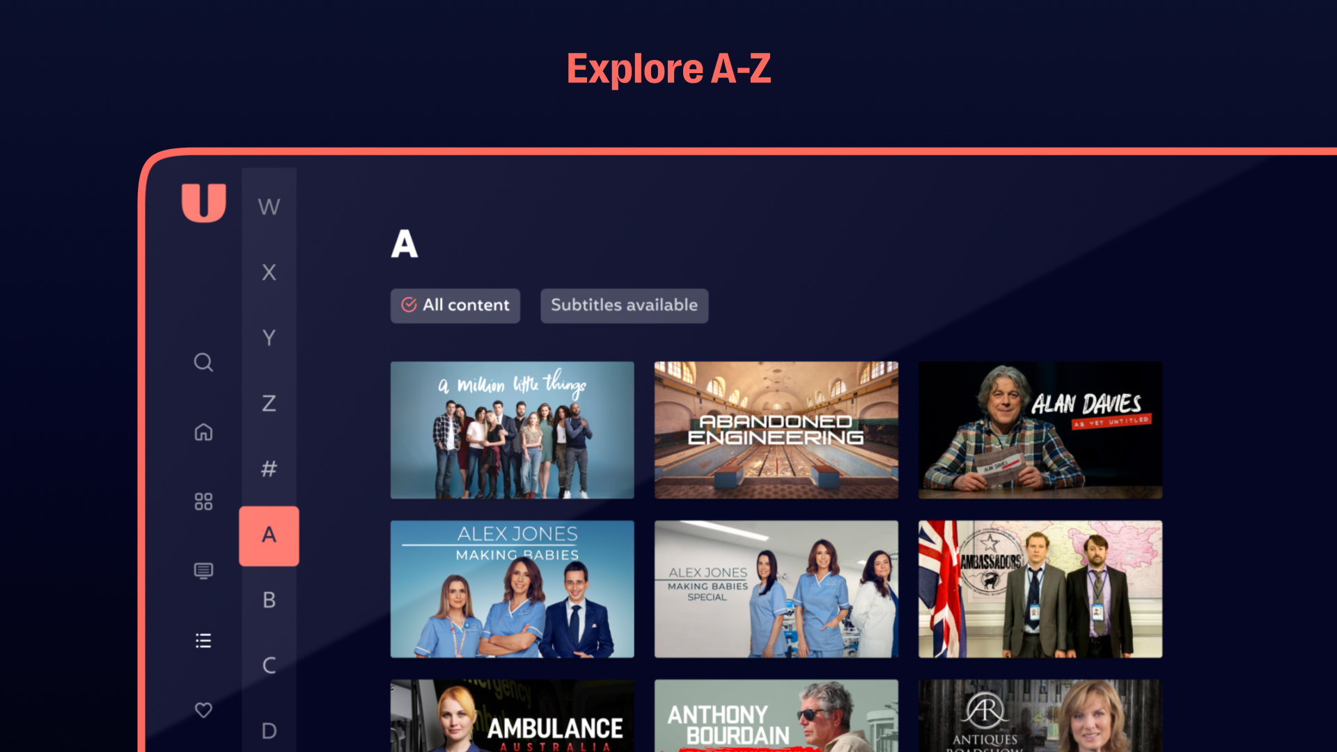 U: TV Series Stream on Demand - App on the Amazon Appstore