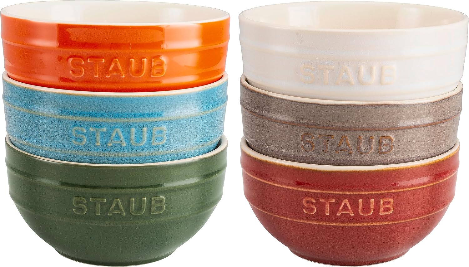 Amazon.com: STAUB Ceramique Rainbow 400 ml Cereal Bowls, Serving Bowls ...