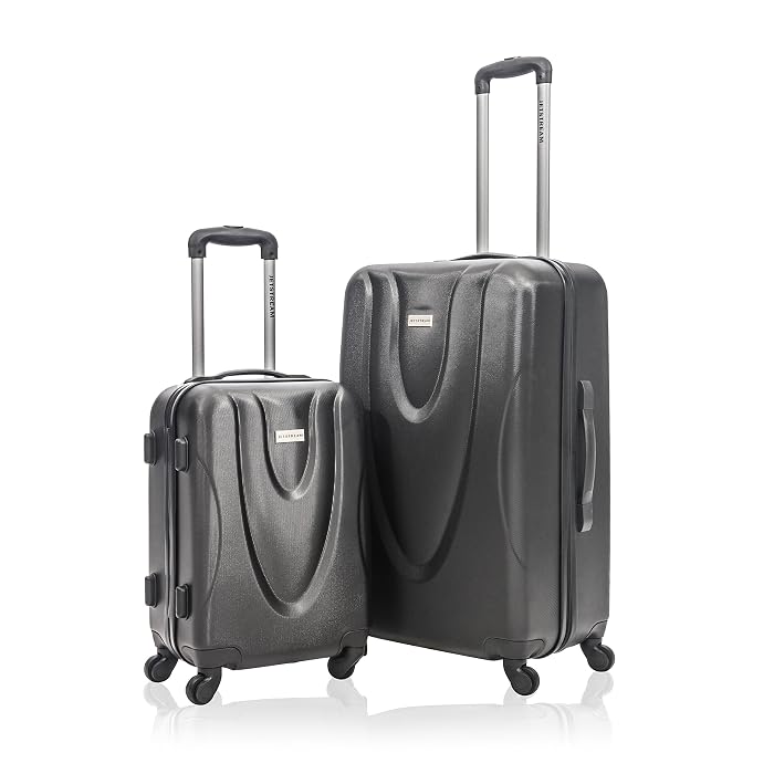 Buy Jetstream 2 Piece Hardside Carry On Luggage Set Rolling Wheeled ...