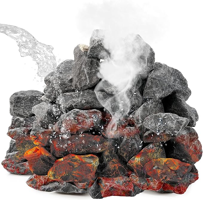 Amazon.com : CroBlissful 25 LB Box of Sauna Rocks Sauna Stones Lava ...