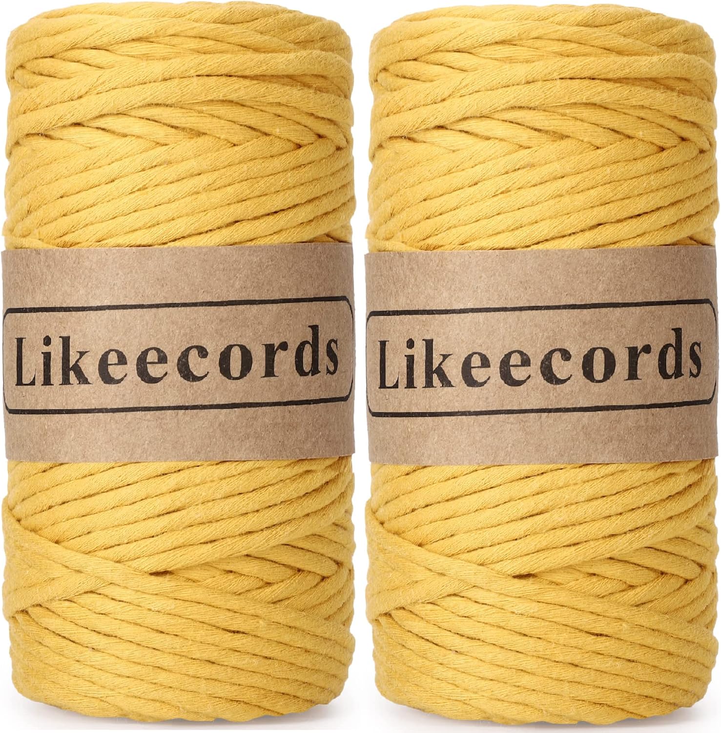 Amazon.com: Likeecords 2 Skeins of 4mm X 80m Single Strand Macrame Cord ...