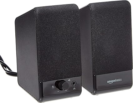 Amazon.com: AmazonBasics Computer Speakers for Desktop or Laptop PC ...