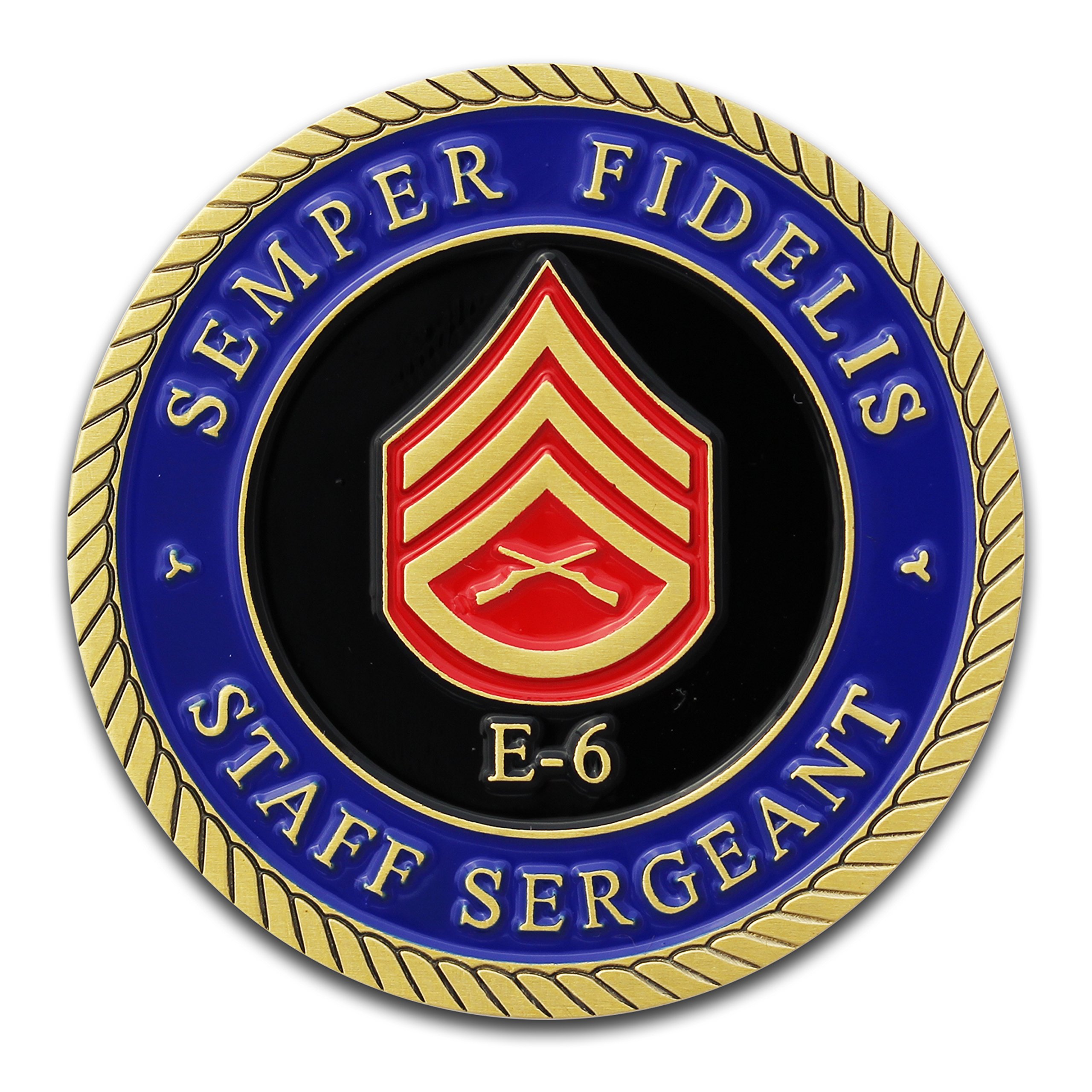 Buy Marine Corps E6 Challenge Coin! USMC SSgt Rank Military Coin. Staff ...