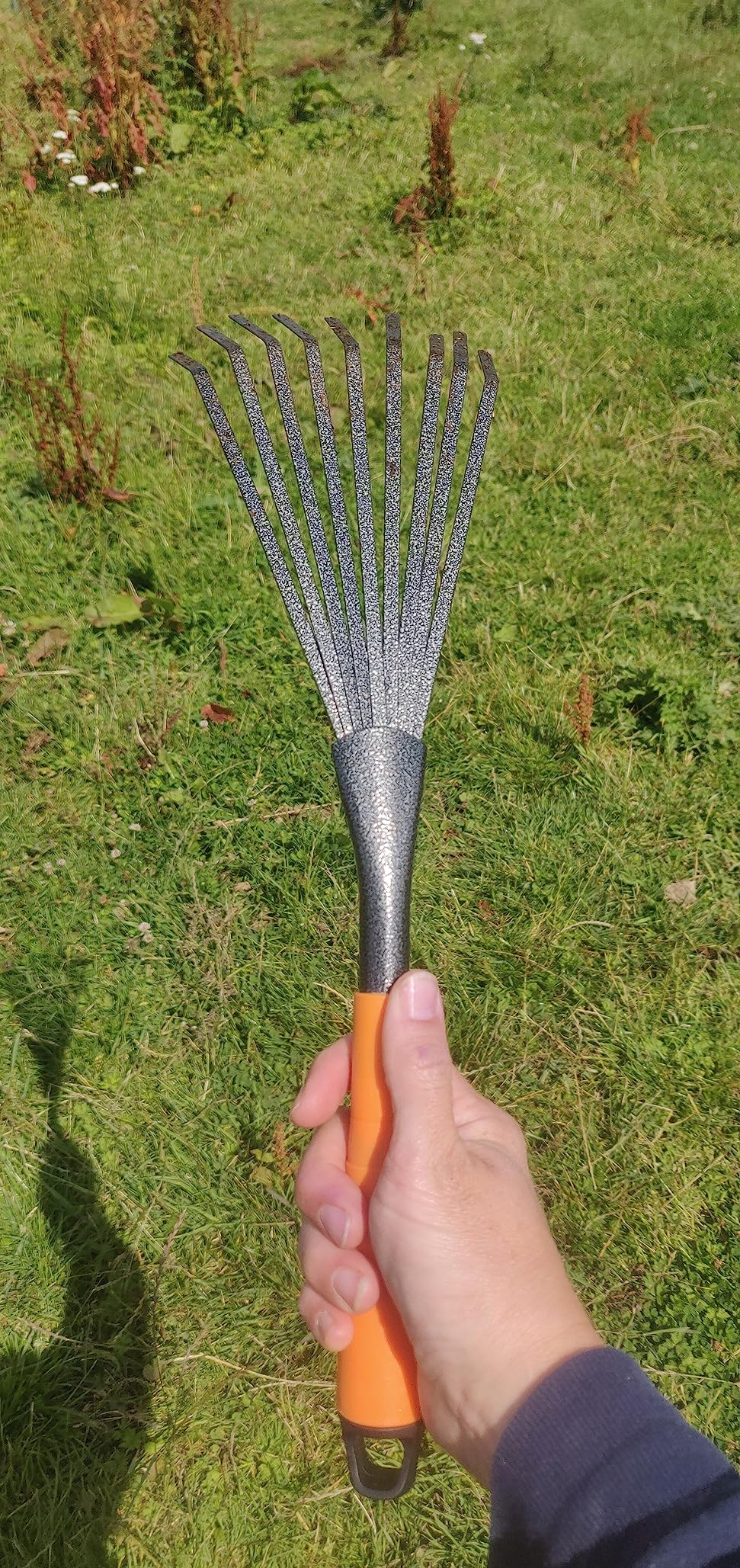 NINGVIHE Garden Rake,Hand Rake,Rake for Gardening,Mini Grass Rake,Horse ...