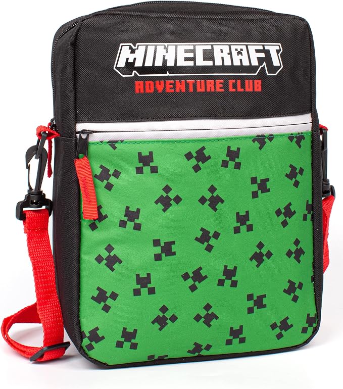 Minecraft Bag for Kids | Boys Girls Creeper Face Crossbody Handbag ...
