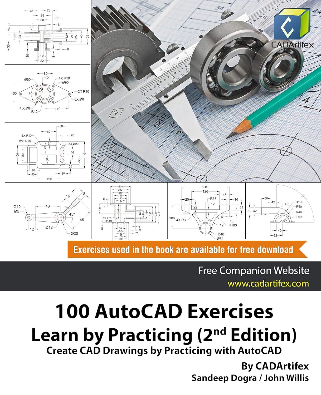 100 AutoCAD Exercises - Learn by Practicing (2nd Edition): Create CAD ...