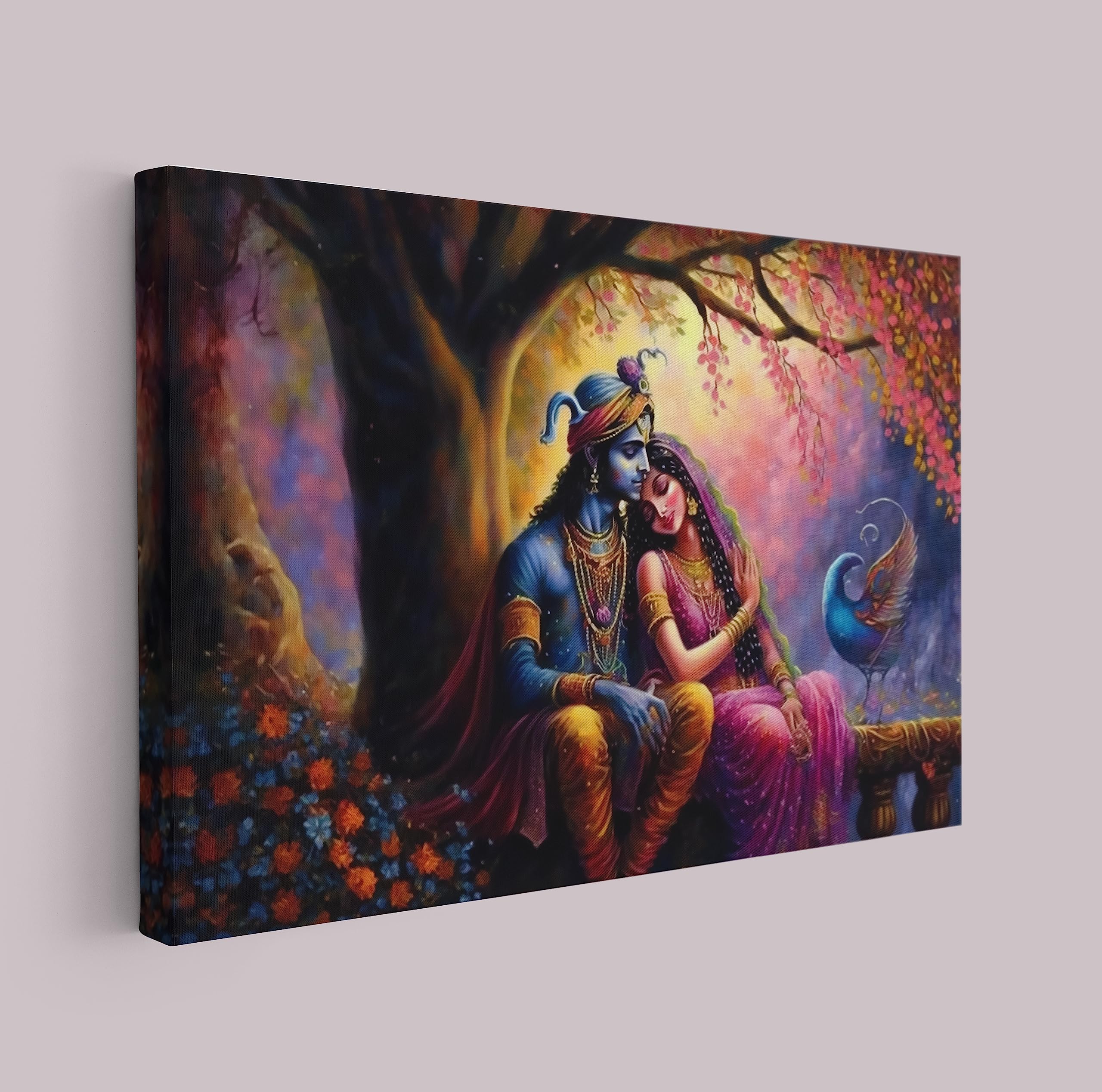 Abstract Krishna Art