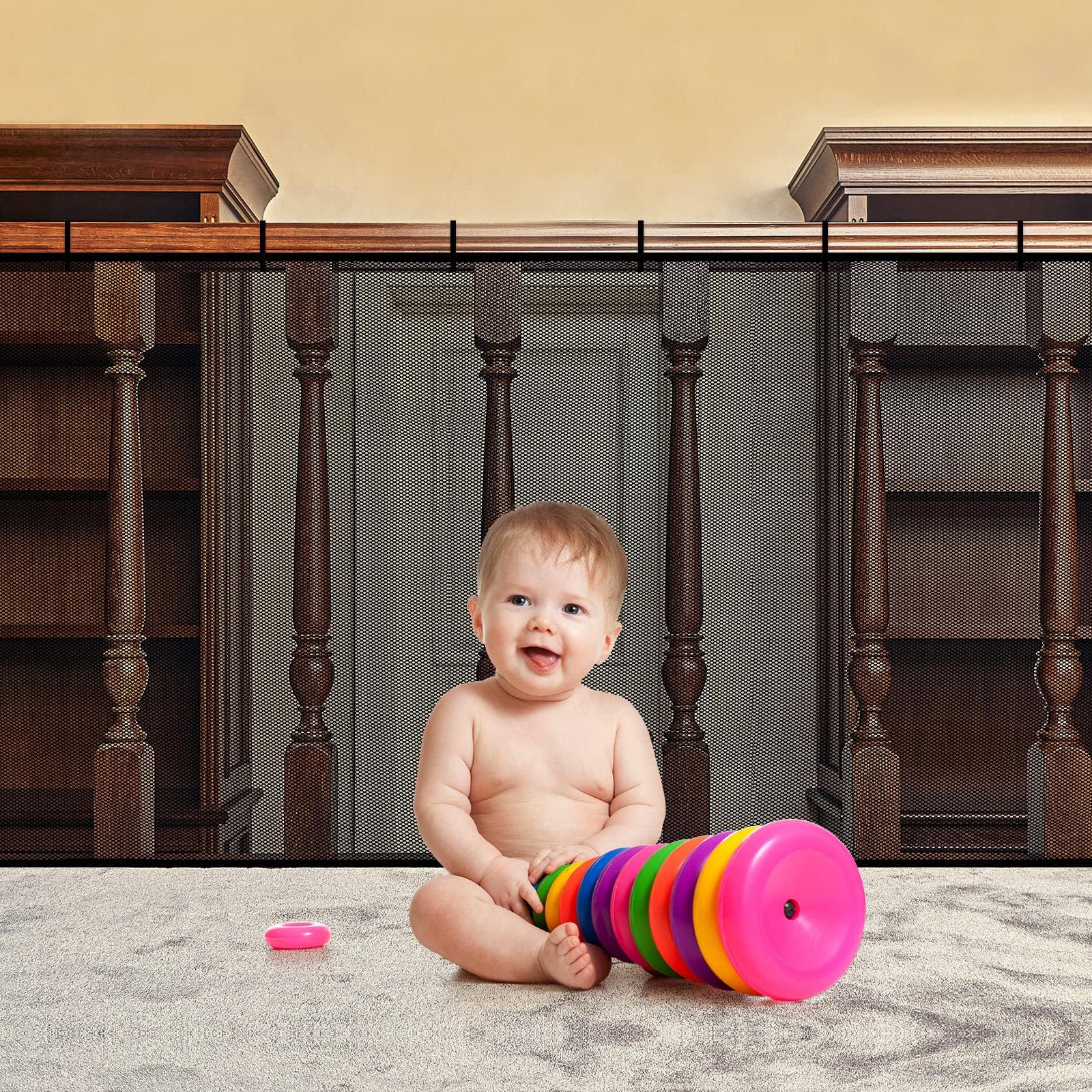 Amazon.com : Child Safety Rail Net for Balcony, Patios, Railing and ...