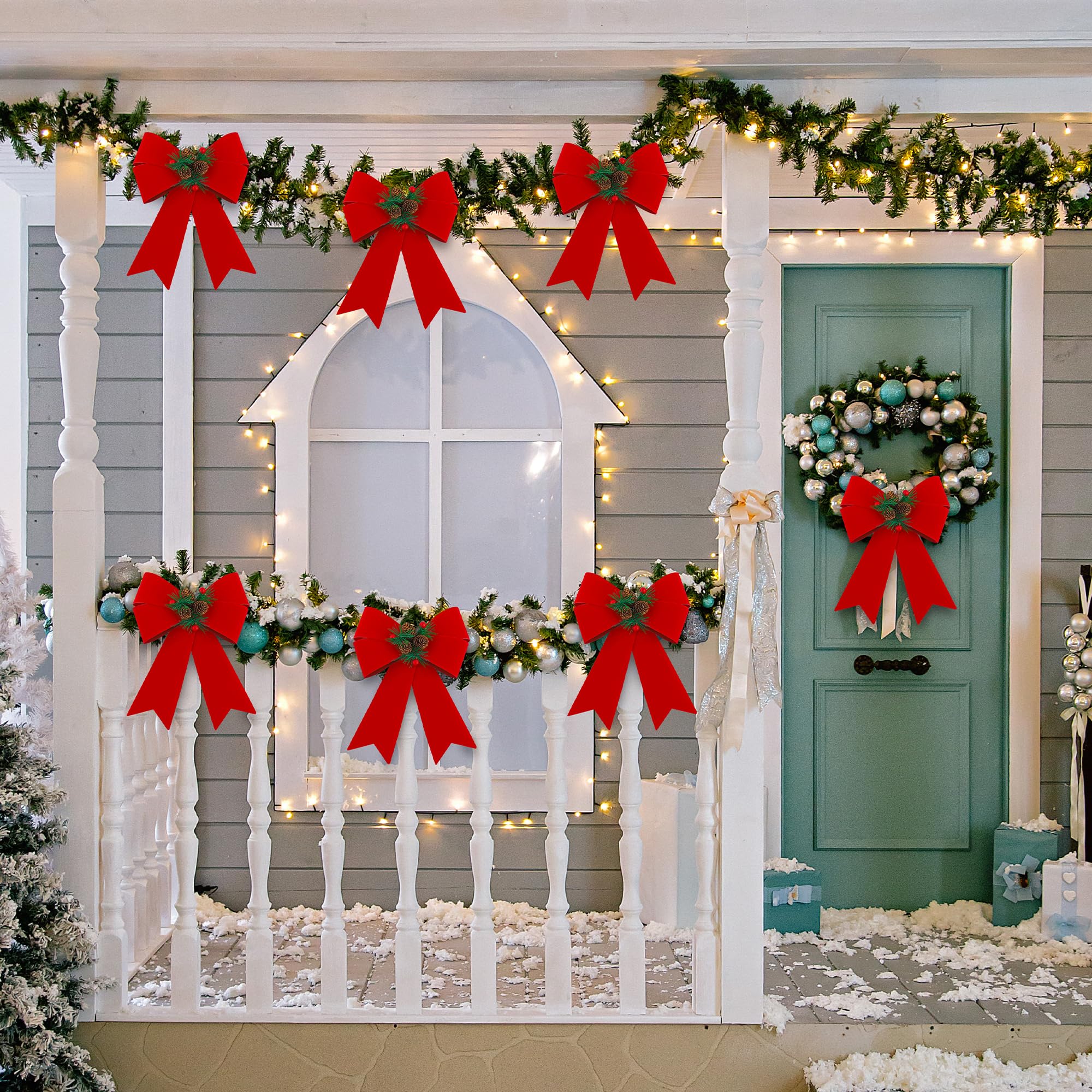 Christmas Wreath Bows Outdoor