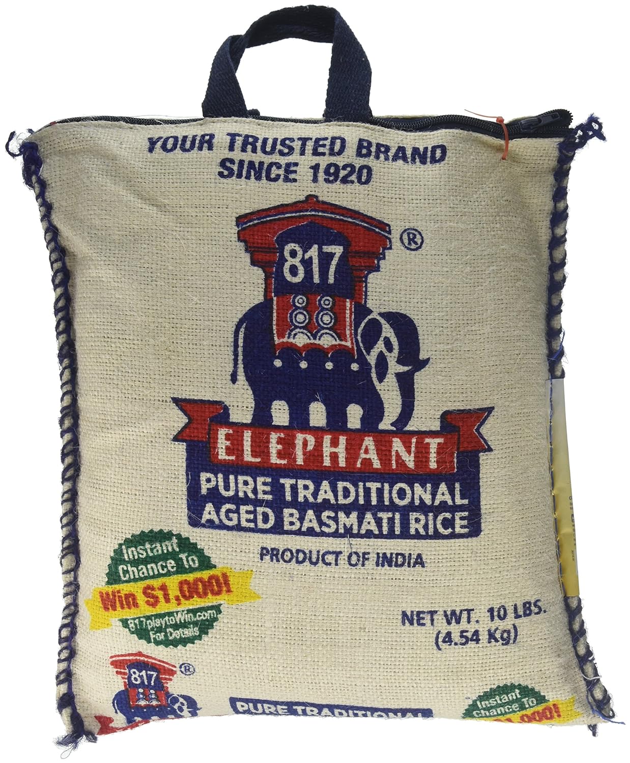 Amazon.com : Elephant, Indian Basmati Rice, 10 Pound(LB) : Grocery ...